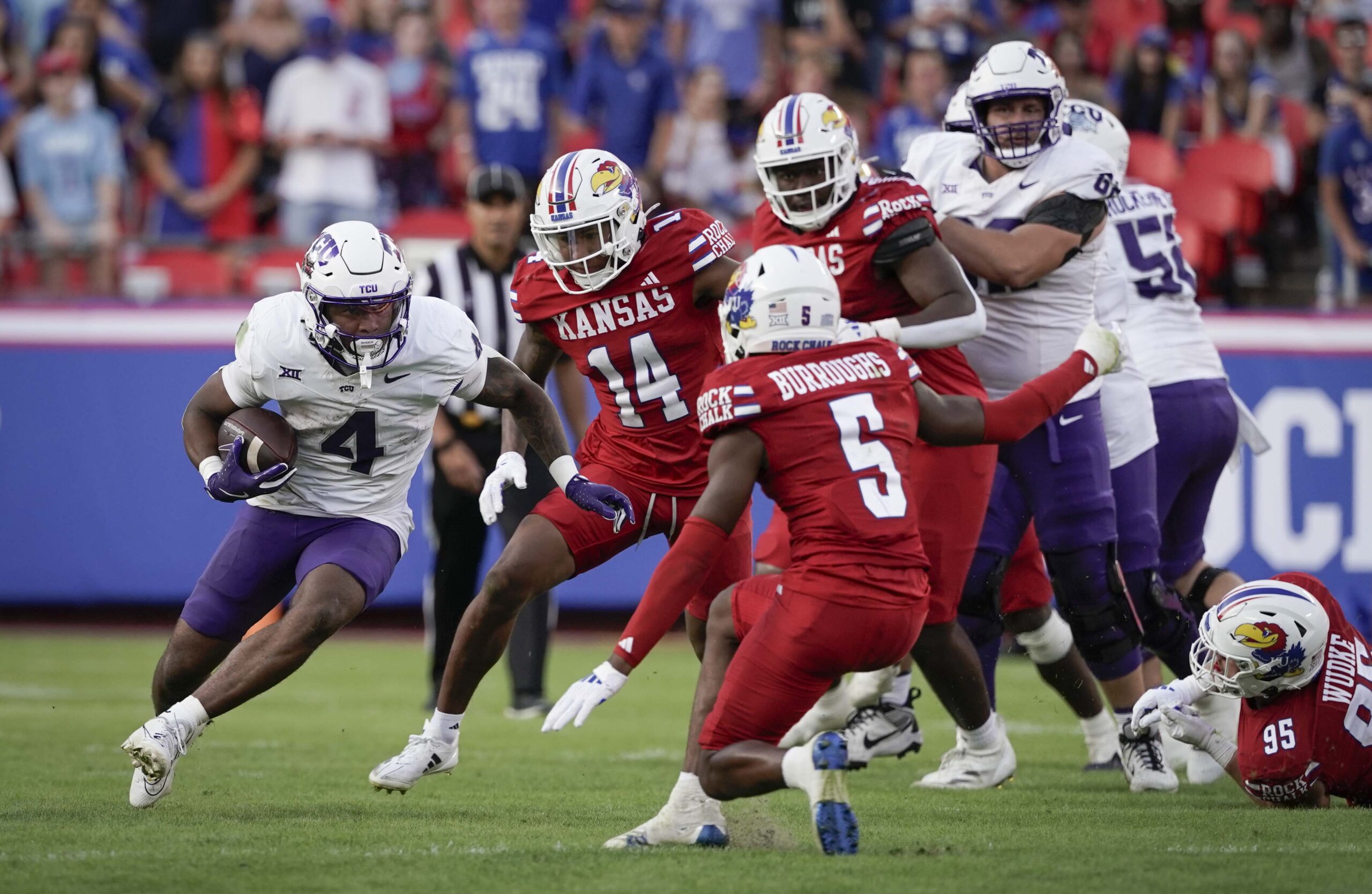 KU defense struggled with big plays against TCU, despite positive ...